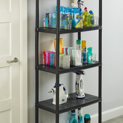 ADDIS 5 Shelf Storage Unit - Black 517216B&Q