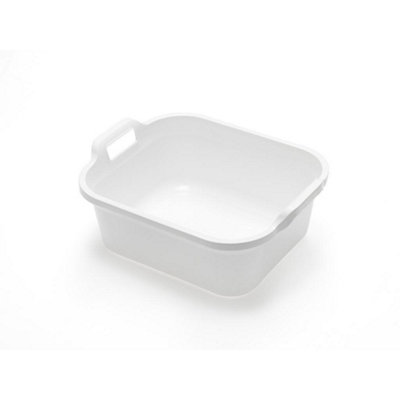 Addis Rectangular Washing Up Bowl White (One Size) | DIY at B&Q