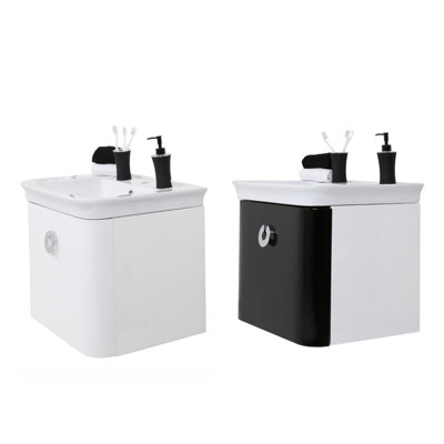 Adelphi White Bathroom sink with Storage
