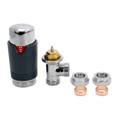 Adept KAVA TRV Angled Valves - Anthracite-Chrome