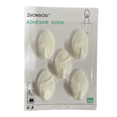Adhesive Hooks / Utility Hooks 6pcs/pk