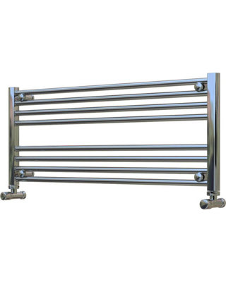 ADIGE Horizontal Chrome Towel Radiator 1000mm Wide, 400mm High