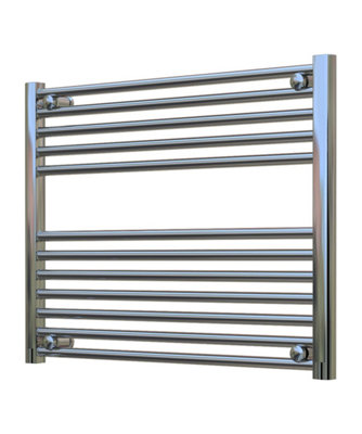 ADIGE Horizontal Chrome Towel Radiator 800mm Wide, 600mm High