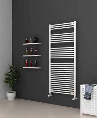 ADIGE White Heated Towel Rail - Large 700mm Wide, 1500mm High
