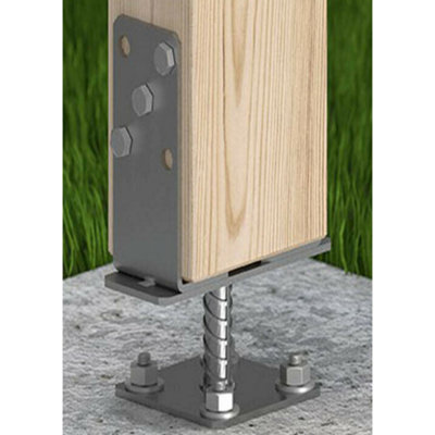 Adjustable 0-200mm Metal Brackets for Fence Post Repair to Concrete ...