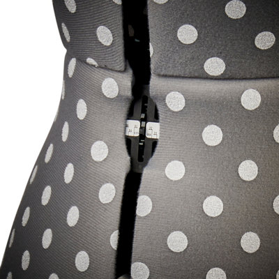 Adjustable 8-Part Dressmaking Dummy UK 6-10 Grey Polka Dot