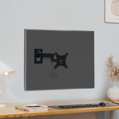 Adjustable Angle Wall-Mounted Metal TV/Monitor Bracket for 10-26 inch ...