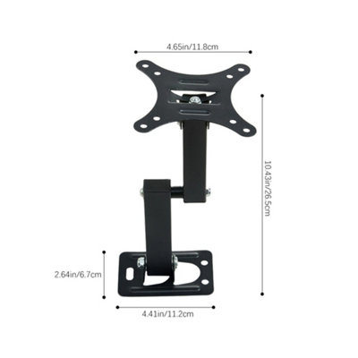 Adjustable Angle Wall-Mounted Metal TV/Monitor Bracket for 10-26 inch ...