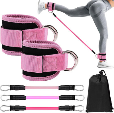 Adjustable Ankle Straps with D-Rings, Resistance Bands for Leg and ...