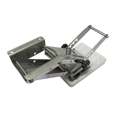 Adjustable Auxiliary Outboard Motor Bracket 60KG 25HP White (Transom ...