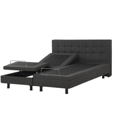 Adjustable Bed Fabric DUKE 180 x 200 cm (EU Super King) Dark Grey