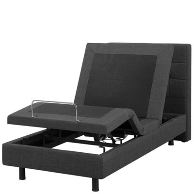 Adjustable Bed Fabric DUKE 90 x 200 cm (EU Single) Dark Grey