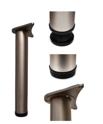 Adjustable Breakfast Bar Worktop Support Table Leg 710mm - Colour Satin ...