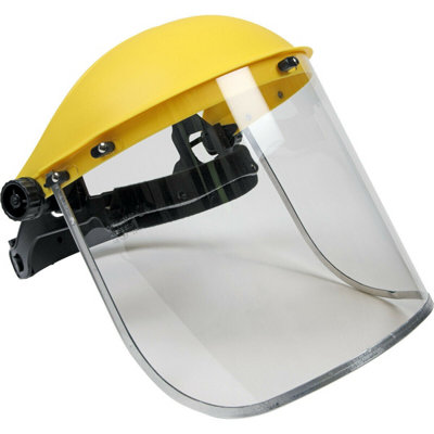 Adjustable Brow Guard with Full Face Shield - Impact Grade B for Safety ...