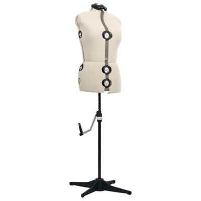 Adjustable Dress Form Female Cream M Size 40-46