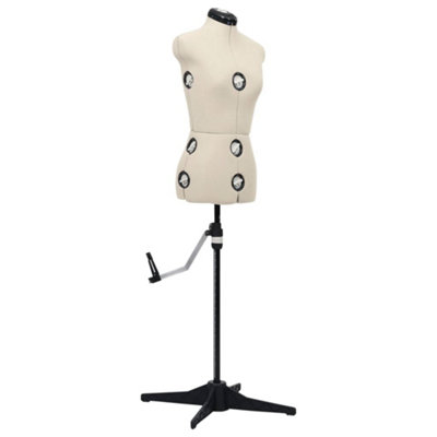 ADJUSTABLE DRESS FORM FEMALE CREAM S SIZE 33-40