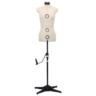ADJUSTABLE DRESS FORM FEMALE CREAM S SIZE 33-40