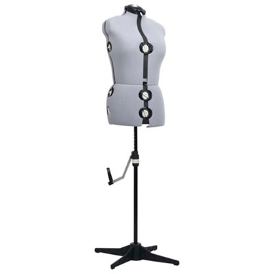 Adjustable Dress Form Female Grey M Size 40-46