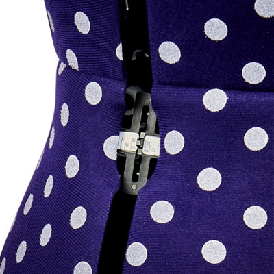 Adjustable Dressmakers Dummy UK 16-20 Purple Polka Dot