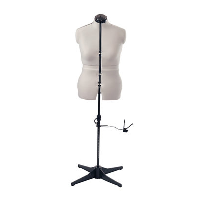 Adjustable Dressmaking Dummy - Grey - UK 16-22 Sew Stylish SW151-GREY