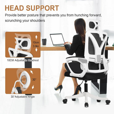 Adjustable Ergonomic Office Chair with Back Support and Headrest