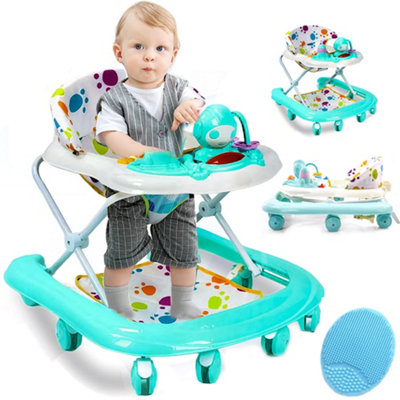 Adjustable Folding Baby Activity Walker with Music Play Panel