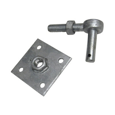 Adjustable Gate Hanger Hook Plates X2 (Heavy Duty Galvanised Square Pin ...