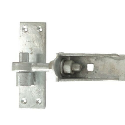 Adjustable Gate Hinges Pair 600mm 24" Galvanised Heavy Duty Hook and ...