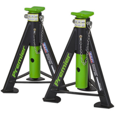 ADJUSTABLE HEAVY DUTY AXLE STANDS - 6 TONNE CAPACITY WITH 369MM TO ...