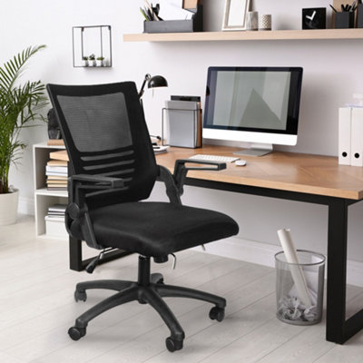 Adjustable Mesh Office Computer Chair with Armrest | DIY at B&Q
