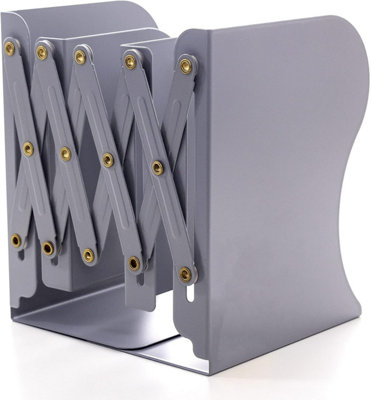 Adjustable metal bookends for heavy duty shelving