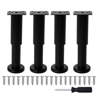 Adjustable Metal Furniture Legs for Cabinet Table Feet Replacement 4Pcs ...
