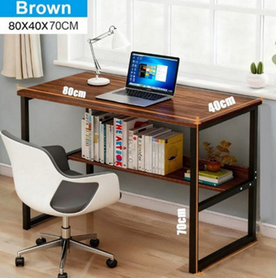 Adjustable Mobile Laptop Desk with Shelf Portable Home Office Study ...