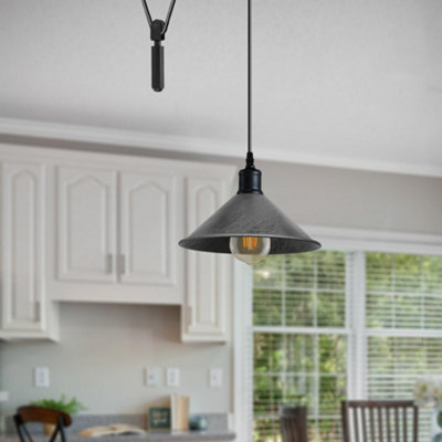 Adjustable Modern Pendant Light This Brushed Silver hanging light ...