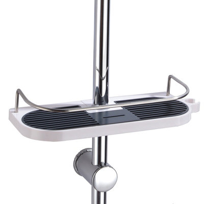 Adjustable No-Drill Shower Support Bar, Anti-Perforation Railing ...