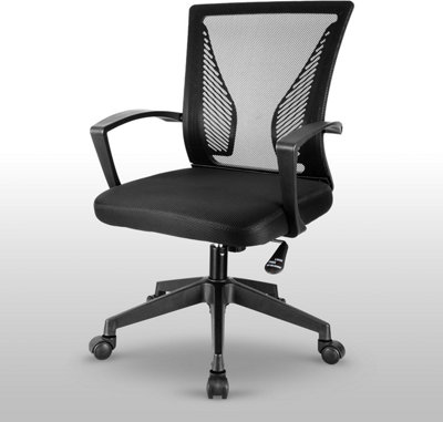 Adjustable Office Chair Ergonomic Desk with Lumbar Support Armrest ...