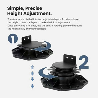 Adjustable Pedestal Support for Decking Joist Systems 18-230mm (Box of 10)
