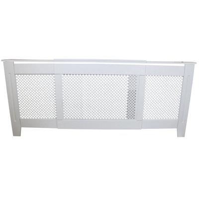 Adjustable Radiator Cover MDF White 1400mm 1920mm