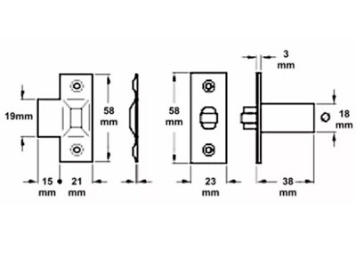 Adjustable Roller Catch Spring Loaded Latch 30mm Satin Nickel with ...