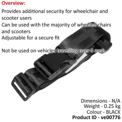 Adjustable Safety Lap Strap for Wheelchairs or Scooters - Secure and ...