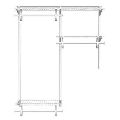 Adjustable ShelfTrack Wardrobe Organiser Kit with Hanging Rails and ...