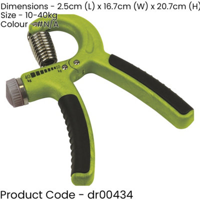 Adjustable Spring Grip Forearm Muscle Strength Trainer - 10-40KG ...