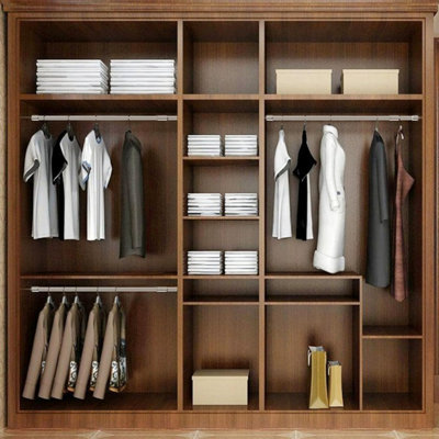 Adjustable Stainless Steel Wardrobe Clothes Rail 56-100cm