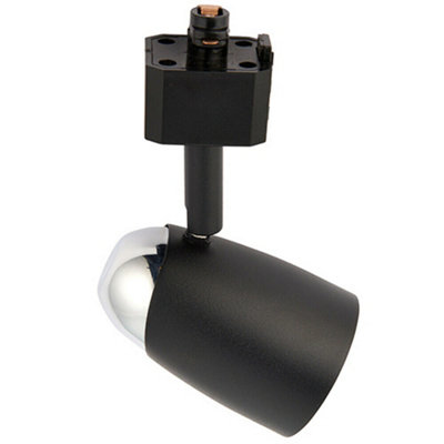 Adjustable Tilt Ceiling Track Spotlight Matt Black 50W Max GU10 Lamp ...