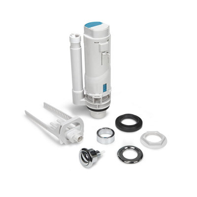 Adjustable Toilet Dual Flush Valve with Push Rod Push Button ...