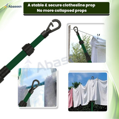 Adjustable Washing Line Prop Pole, Multi-Colored, 6-Pack, Heavy Duty ...