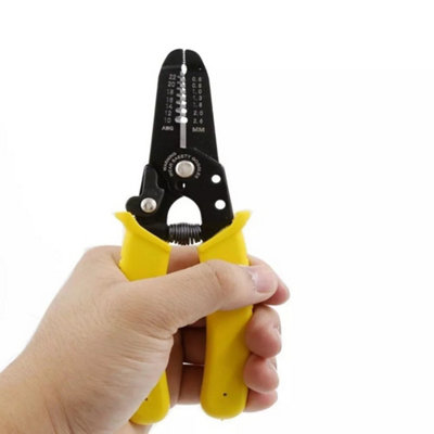 Adjustable Wire Stripper & Cutter - Manual Cable Stripping Pliers for ...
