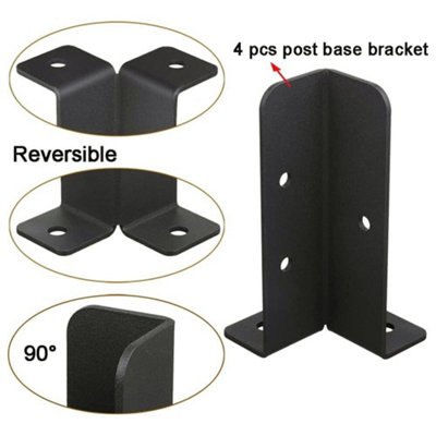 Adjustable Wood Fence Pergola Post Support Holder Clamp Base Brackets ...