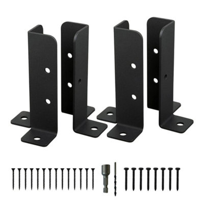 Adjustable Wood Fence Pergola Post Support Holder Clamp Base Brackets ...