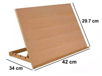 Adjustable Wooden Artist & Craft Workstation Drawing Board Table Easel Desk